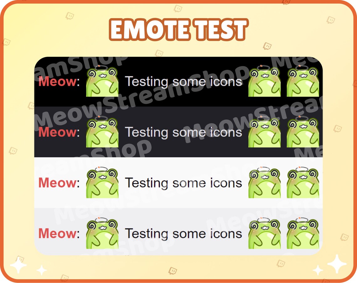 Twitch Emote / Cute Frog Confuse, Dizzy Emote / Cute Frog Toad Sub ...