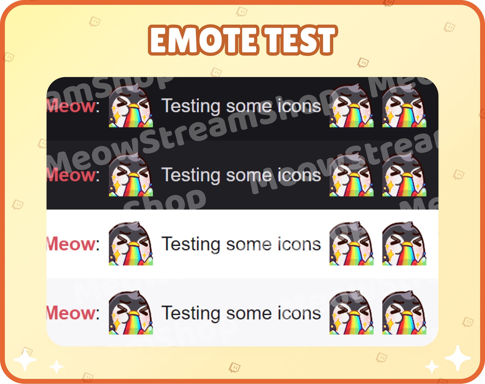 Twitch Emote / Cute Penguin Rainbow Puke Emotes / Cute Penguin Emote ...