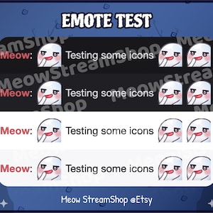 Twitch Emote / Cute Ghost Smug, Evil, Smirk, Naughty Emote / Kawaii ...