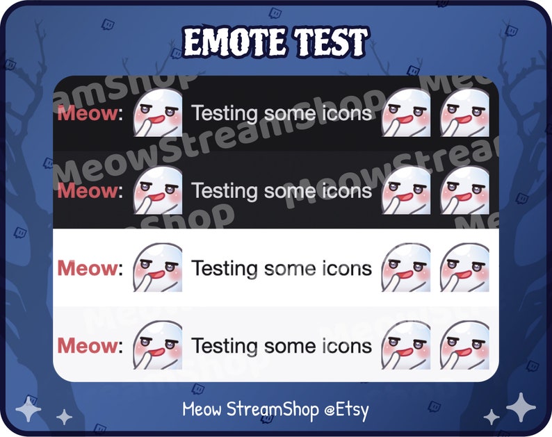 Twitch Emote / Cute Ghost Smug Evil Smirk Naughty Emote / - Etsy