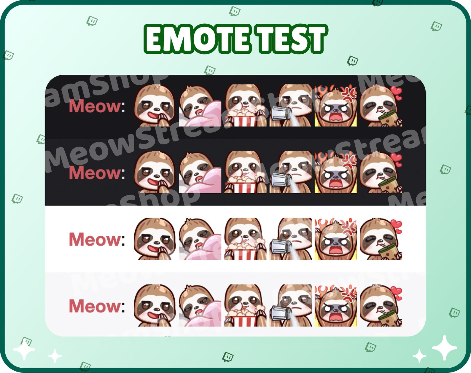 Twitch Emote / Cute Sloth Mega Pack #1 Emotes ( 24 Emotes Ready to Use ...