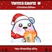 Twitch Emote / Cute Polar Bear Santa Bonk, Bonked, Hammer Emotes ...