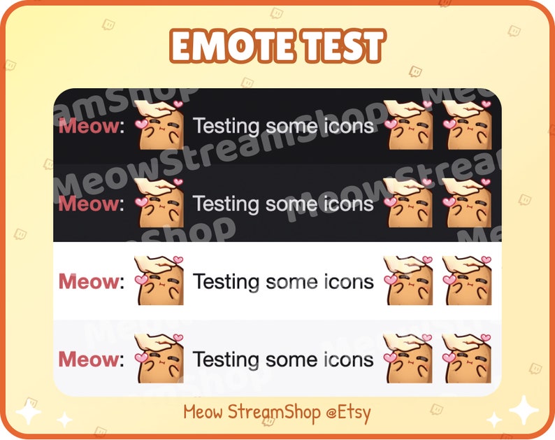 Twitch Emote / Cute Potato Pat, Head Pat, Happy, Love Emotes / Kawaii ...