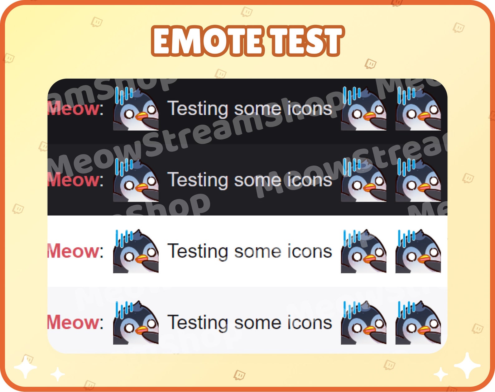 Twitch Emote / Cute Penguin Shock, Panic, Scared Emotes / Cute Penguin ...