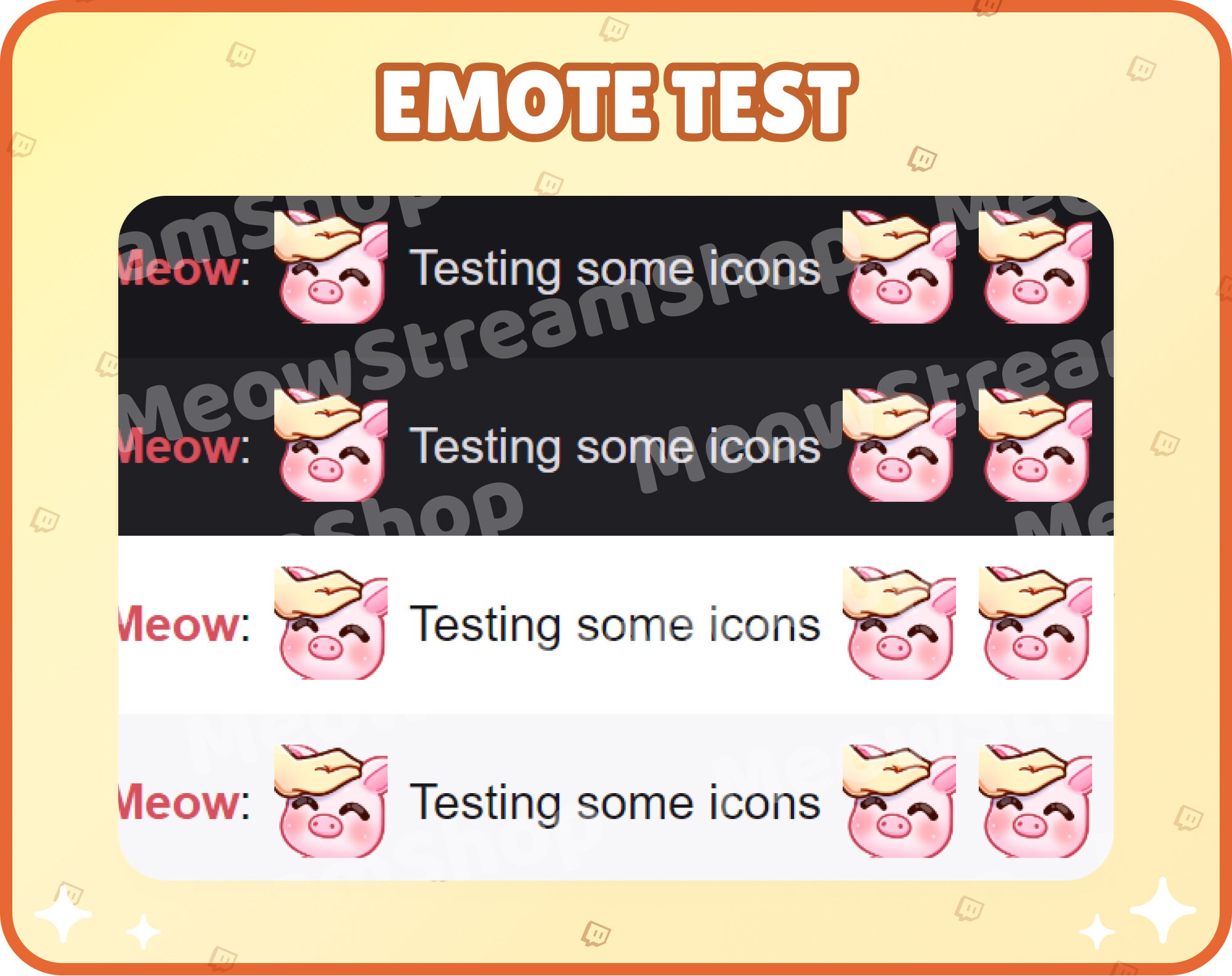 Twitch Emote / Cute Pig Pat Emotes / Cute Pink Piggy Sub Emoji - Etsy
