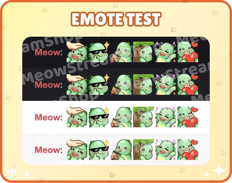 Twitch Emote/ Cute Dino Emotes Pack #1 (pat, GG, Sip, Lurk, Hype, Heart ...