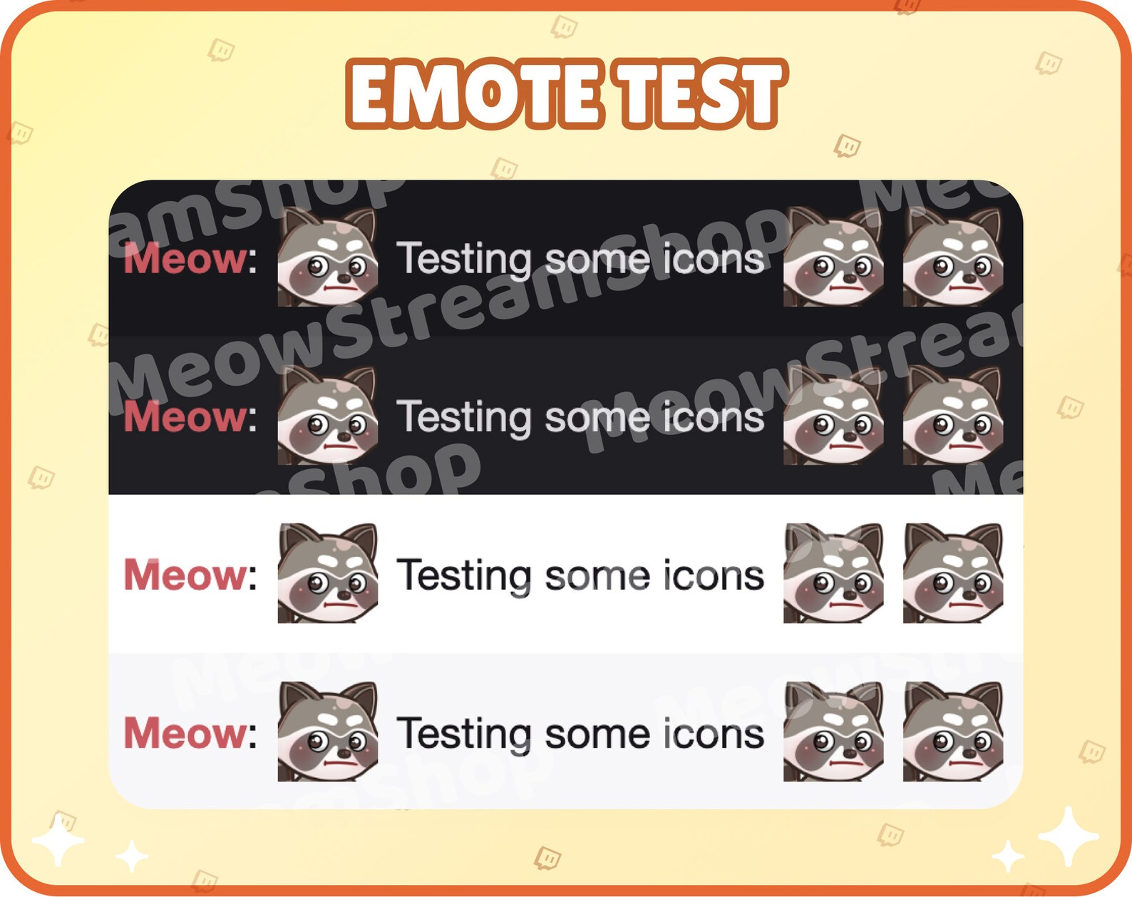 Twitch Emote / Cute Raccoon Awkward Look, Panic, Meme, Sus Emotes ...