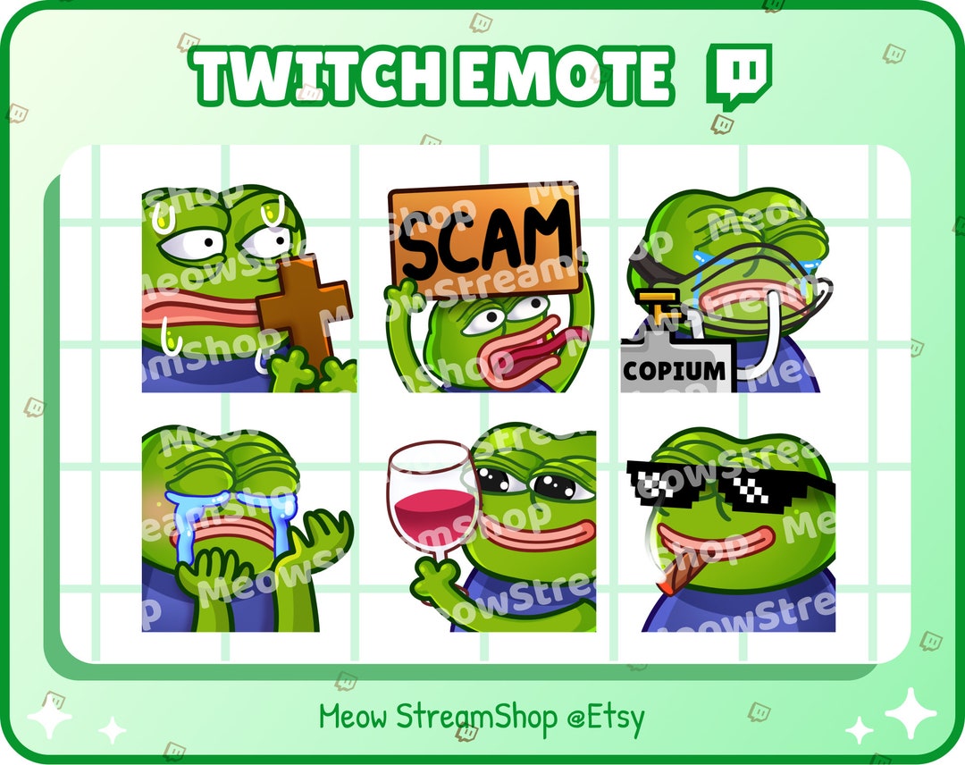 Twitch Emote / Cute Peepo Meme Emotes Pack #3 (christ, Copium, Wine ...
