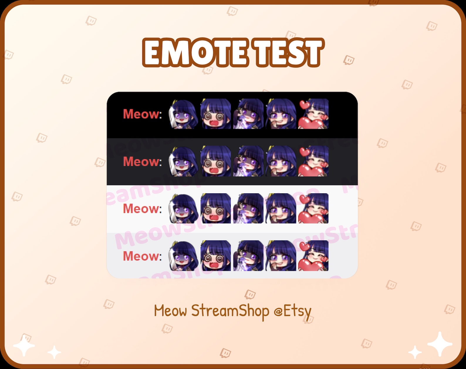 Twitch Emote / Baal Raiden Shogun Emotes Pack (knife, Confuse Heart ...