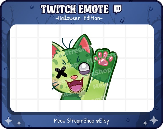 Twitch Emote / Cute Zombie Cat Hi Hello Waving Emotes / - Etsy