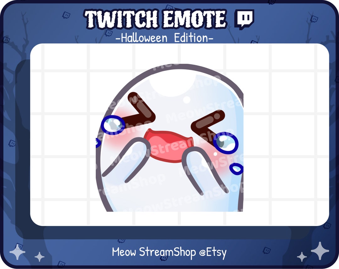 Twitch Emote / Cute Ghost Lul, Lol, Laugh, Giggle, Teary Emote / Kawaii ...