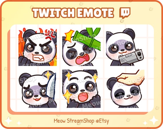 Twitch Emote / Panda Emoji Pack 3 rage Angry Bonk Gun - Etsy