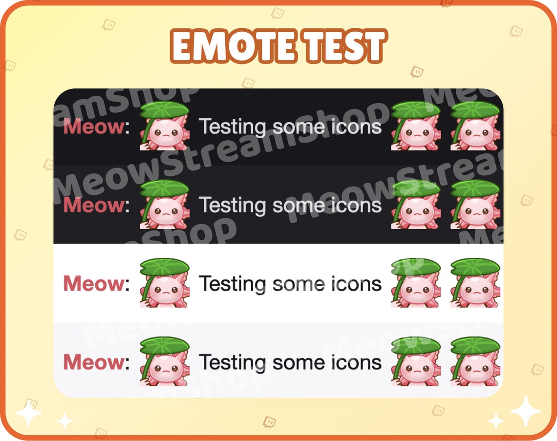 Twitch Emote / Cute Axolotl Waiting Wait Raining Emote / - Etsy