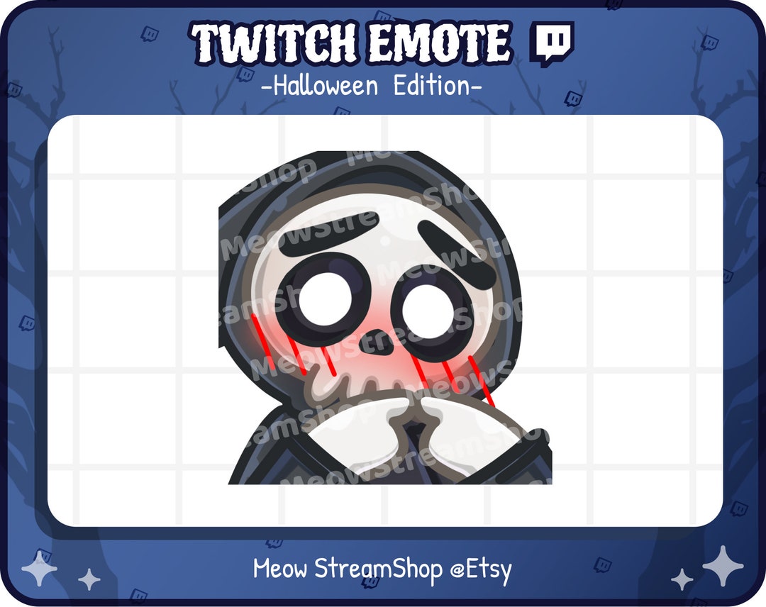 Twitch Emote / Cute Grim Reaper Shy, UWU, Embarrassed, Touching Finger ...
