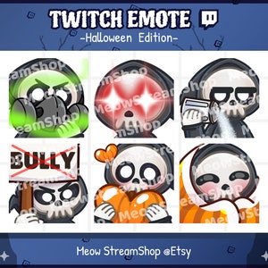 Twitch Emote / Cute Grim Reaper Emotes Pack 4 toxic, Woke, Salty, Bully ...