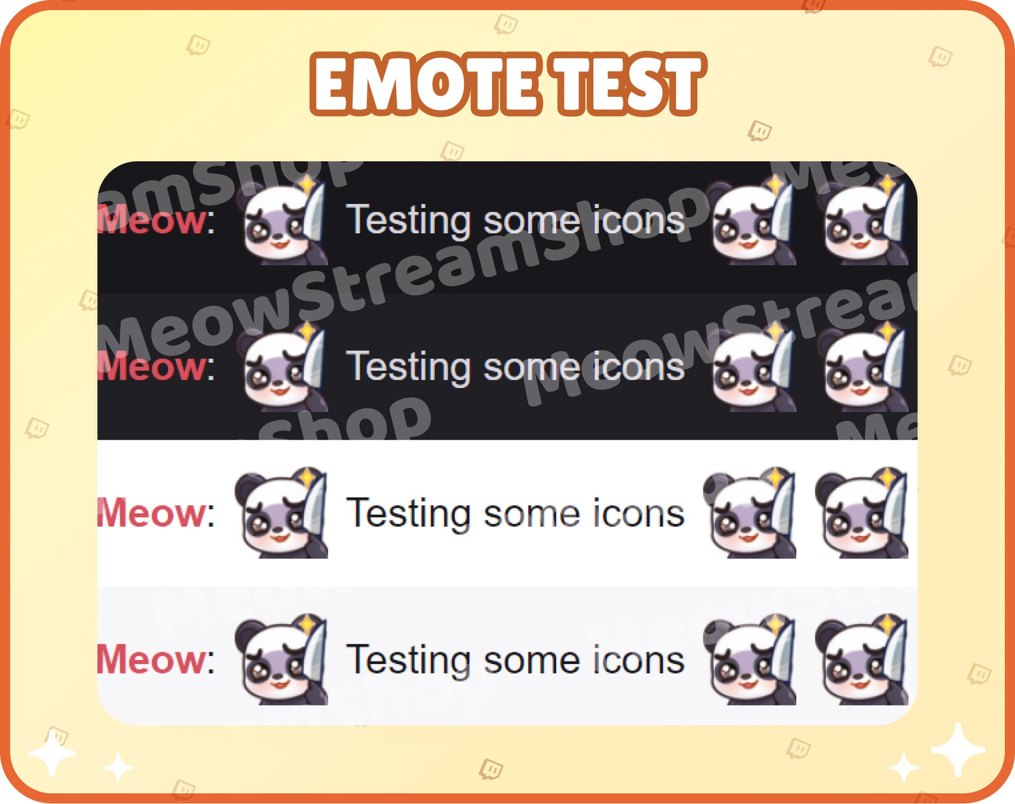 Twitch Emote / Panda Knife Yandere Emotes / Cute Kawaii Panda | Etsy Canada