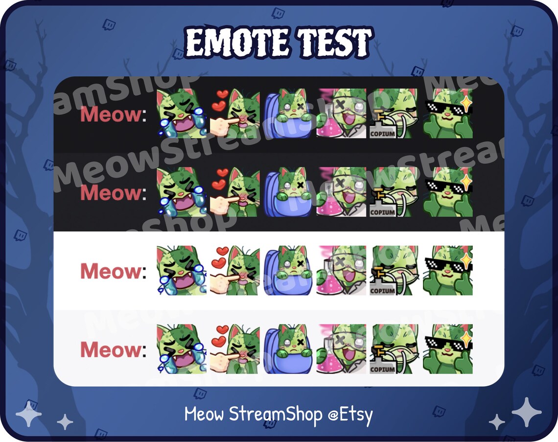 Twitch Emote / Cute Zombie Cat Mega Pack #2 Emotes (24 Emotes Ready to ...