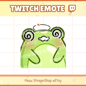 Twitch Emote / Cute Frog Confuse, Dizzy Emote / Cute Frog Toad Sub ...