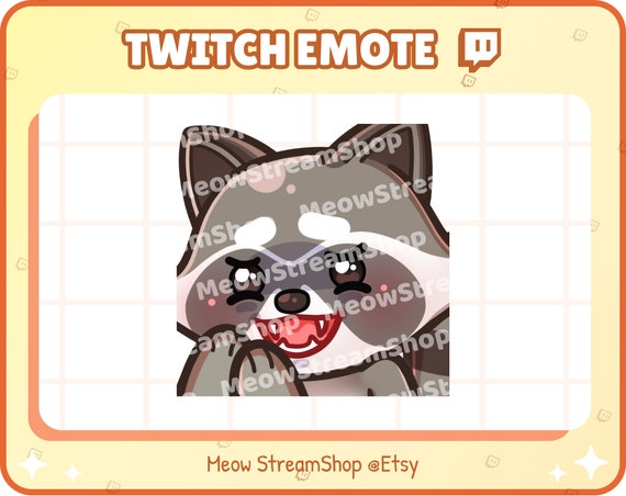 Twitch Emote / Lindo mapache malvado presumido sonrisa - Etsy México