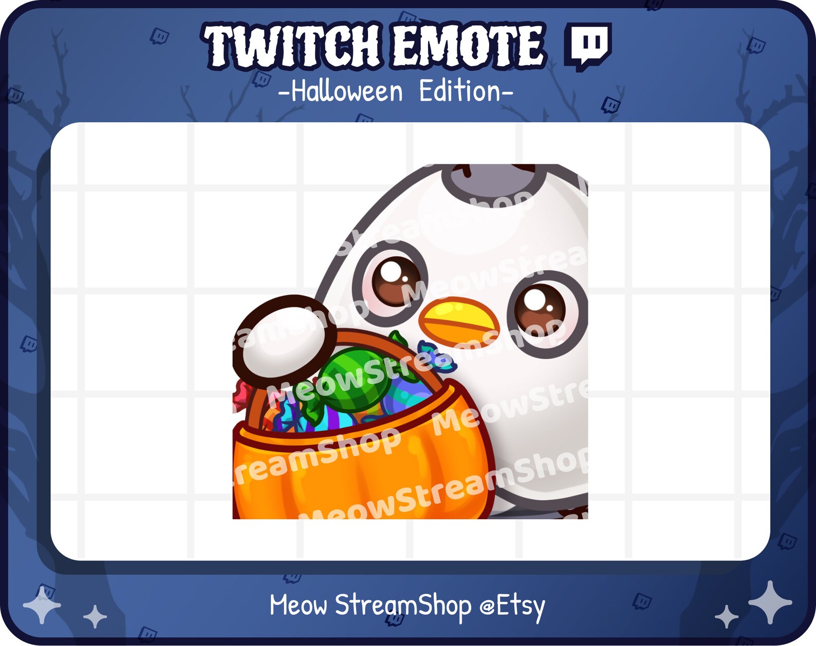 Twitch Emote / Cute Penguin Emotes Halloween Edition Trick or - Etsy