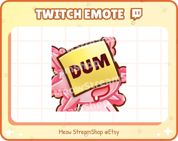 Twitch Emote / Cute Axolotl Dum Emote / Cute Axolotl | Etsy