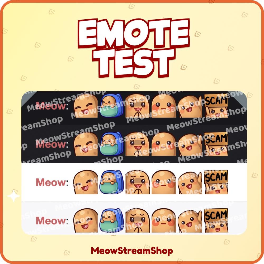 Twitch Emote / Cute Potato Emotes Pack #11 (ayaya, Carry, Evil, Flushed ...