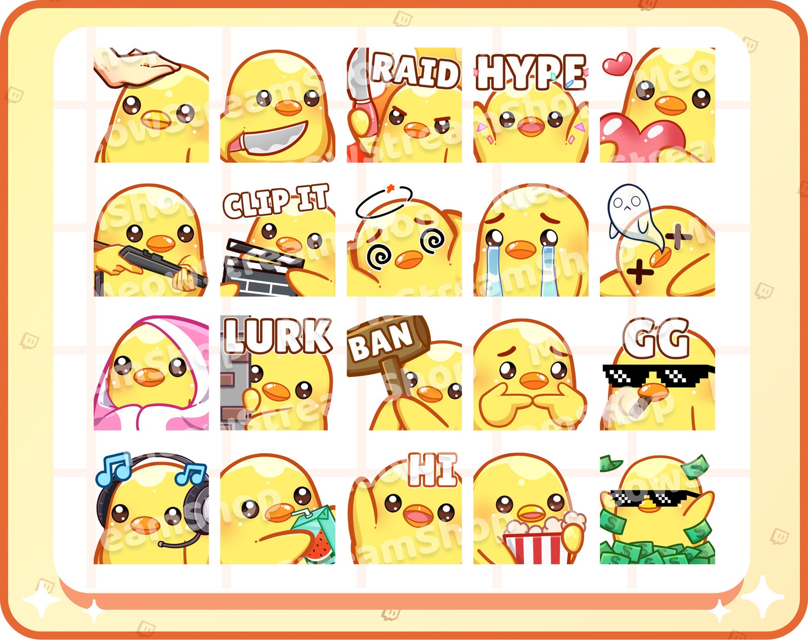 Twitch Emote / Cute Chick Mega Pack Emotes 20 Emotes Ready - Etsy