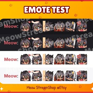 Twitch Emote / Dehya Emotes Pack #1 (gasm, Pat, Lurk, Comfy, Knife ...