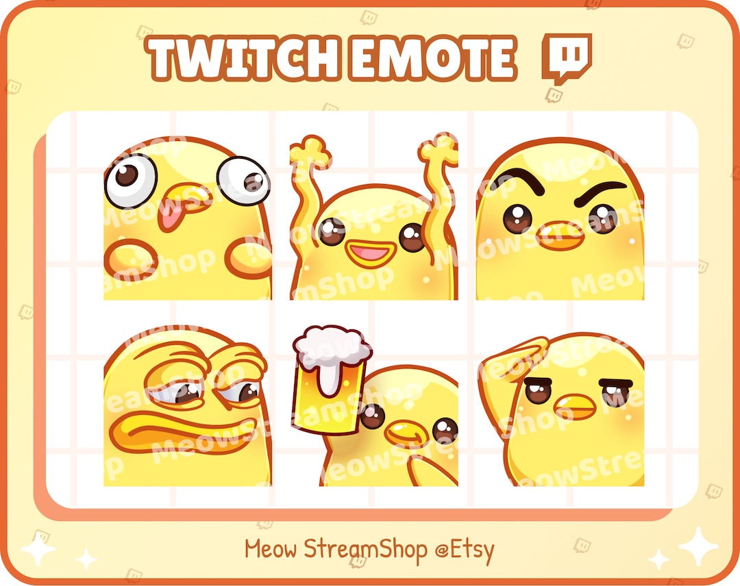 Twitch Emote / Cute Chick Emotes Pack #9 (derp, Sus, Salute, Sadge ...