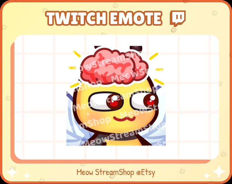 Twitch Emote / Cute Bee Neuron Activated Brain Smart 200IQ - Etsy