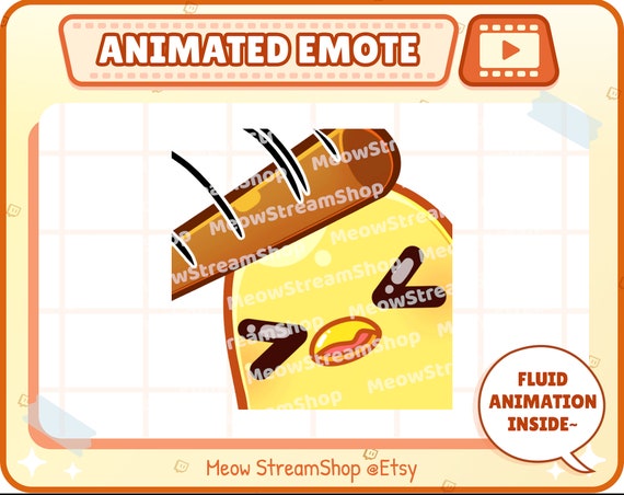 Twitch Animated Emote / Cute Chick Animated Emotes Bonk - Etsy