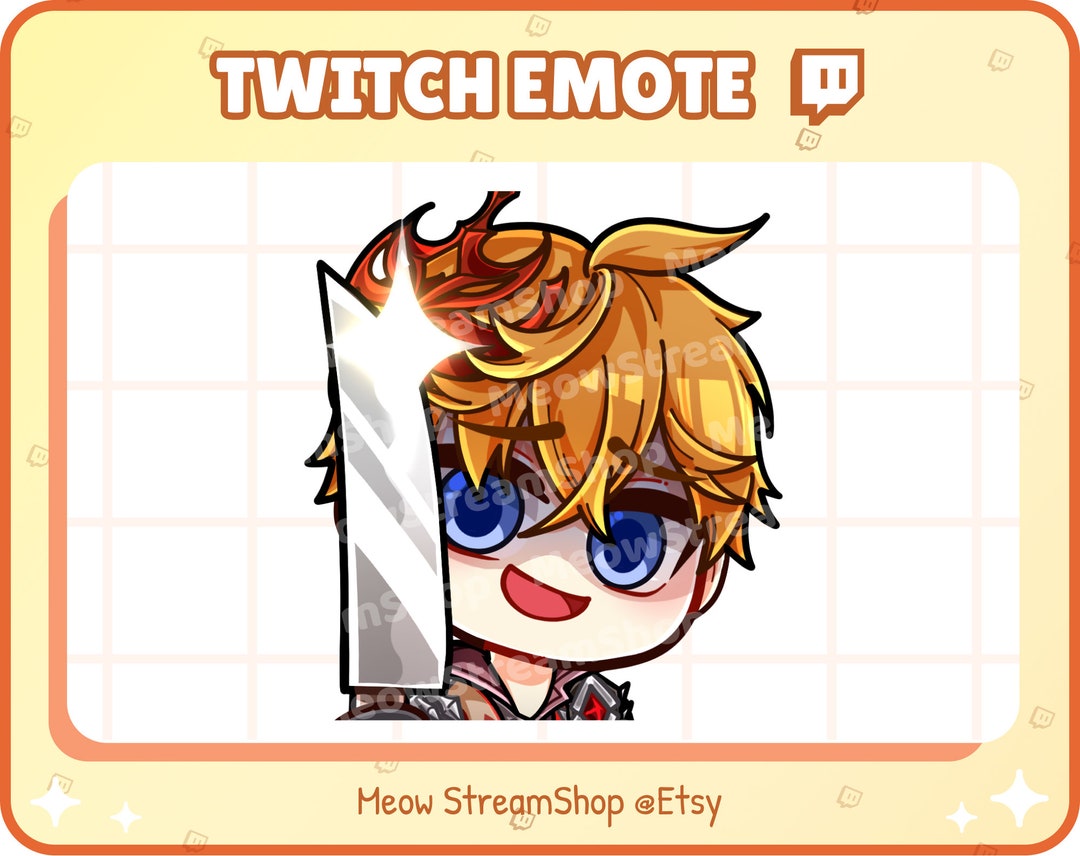 Twitch Emote / Childe Tartaglia Knife, Yandere, Psycho Emotes / Genshin ...