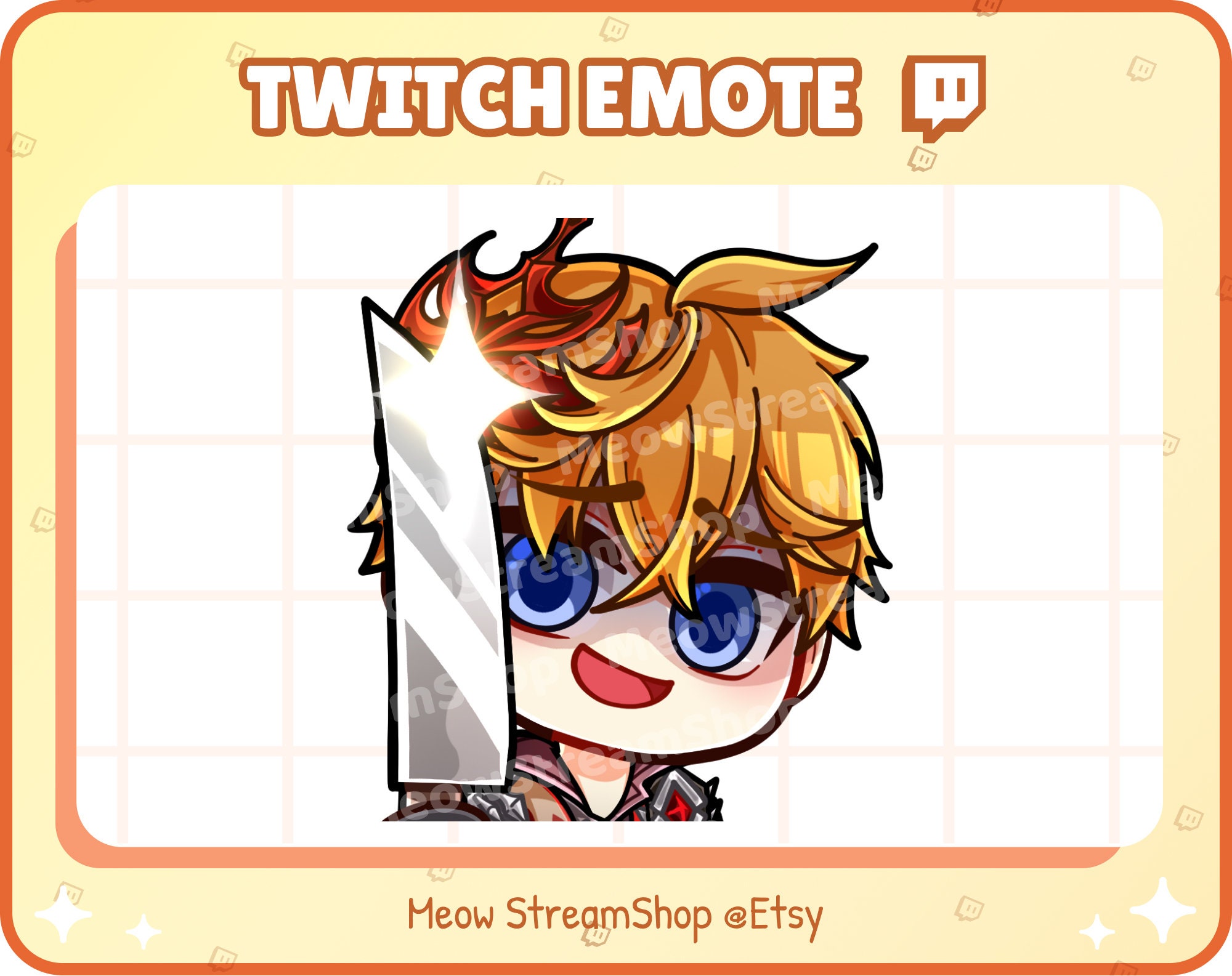 Twitch Emote / Childe Tartaglia Knife Yandere Psycho Emotes - Etsy Canada