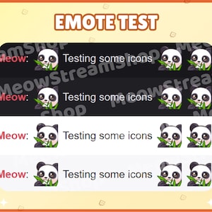 Twitch Emote / Panda Eat, Nom Nom, Eat Bamboo / Cute Kawaii Panda Sub ...