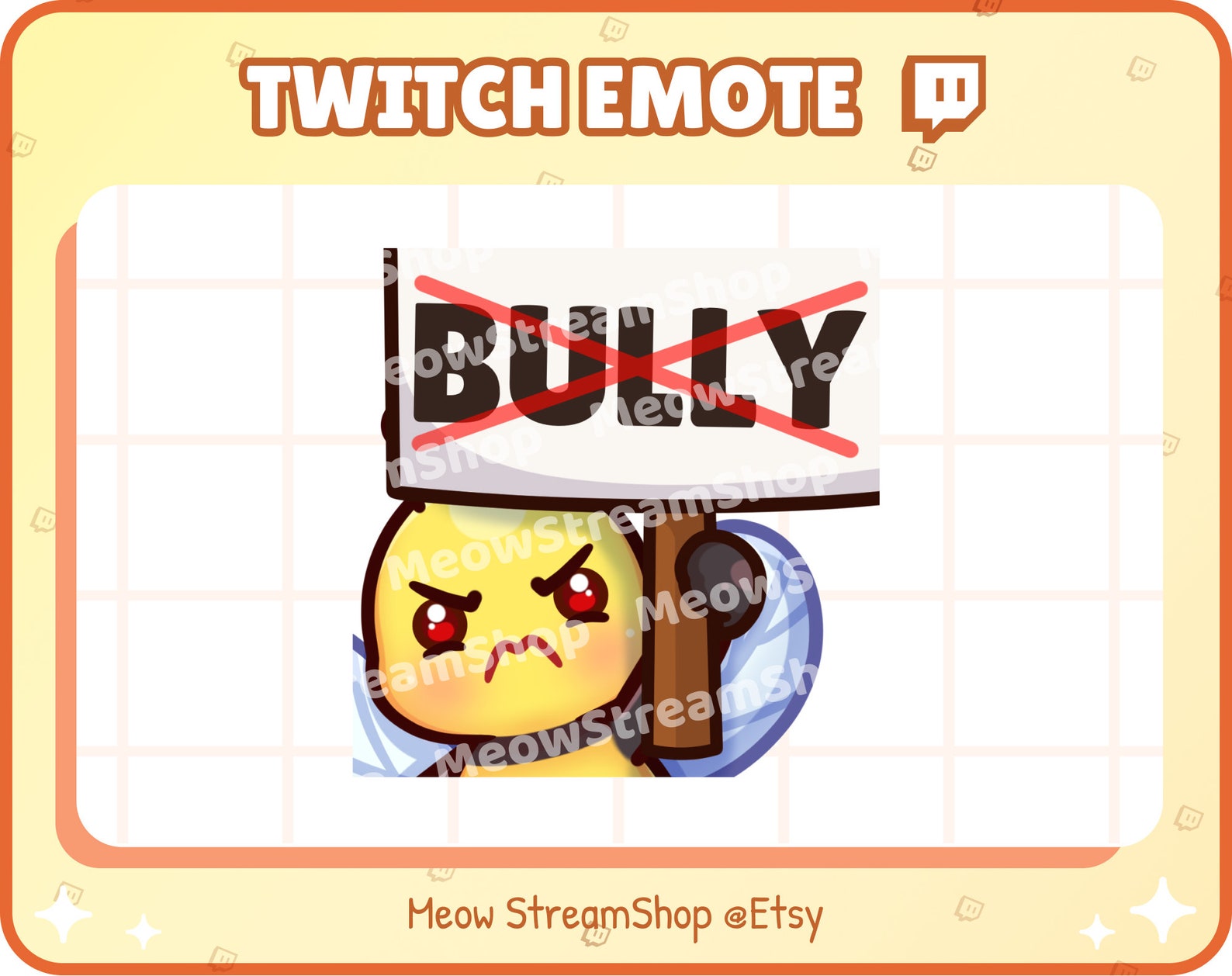 Twitch Emote / Cute Bee Bully No Bully Emotes / Kawaii Wasp - Etsy