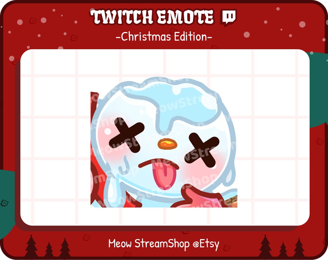 Twitch Emote / Cute Snowman RIP Dead Loose Emote / Kawaii - Etsy