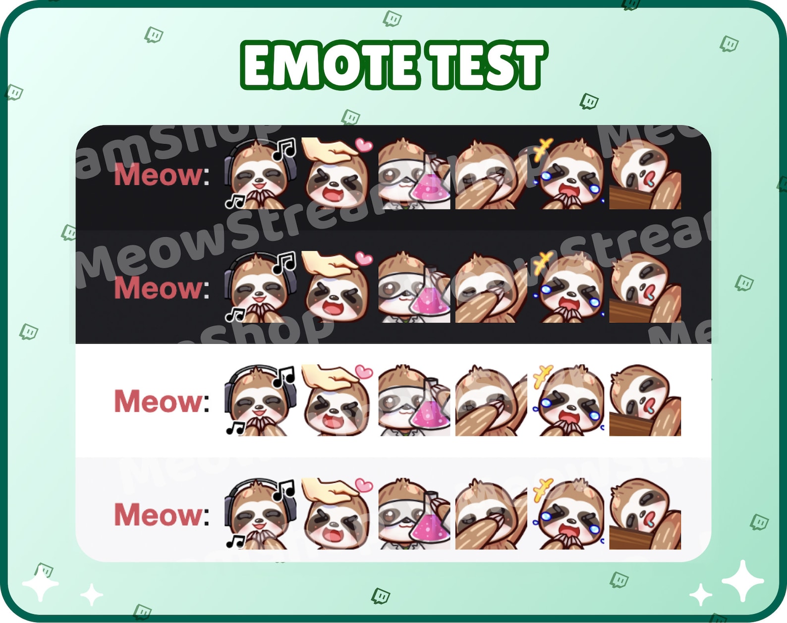 Twitch Emote / Cute Sloth Mega Pack #1 Emotes ( 24 Emotes Ready to Use ...