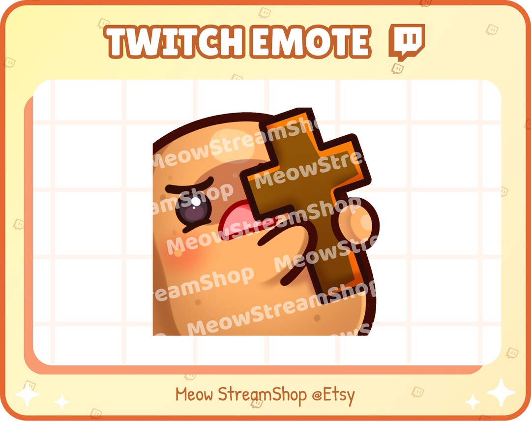 Twitch Emote / Cute Potato Scared, Christ, Horror, Intimidated Emotes ...