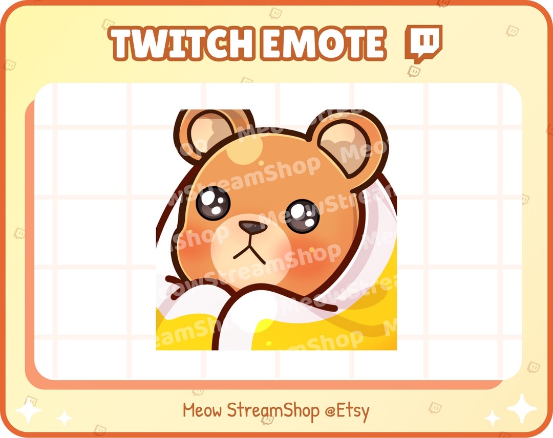 Twitch Emote / Cute Bear Comfy, Blanket, Cozy Emotes / Kawaii Bear ...