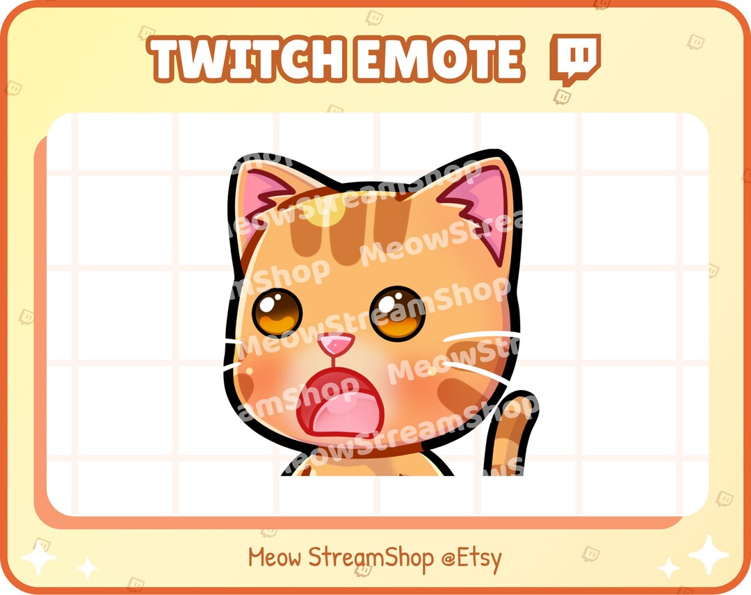 Twitch Emote / Cute Orange Cat Gasp, Shock, What, Whoa, Wow, Amaze ...