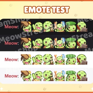 Twitch Emote / Cute Tortoise Emotes Pack #2 (waving, Bonk, Note ...