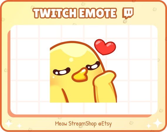 Twitch Emote / Lindo beso de pollito amor Emotes / Lindo | Etsy México