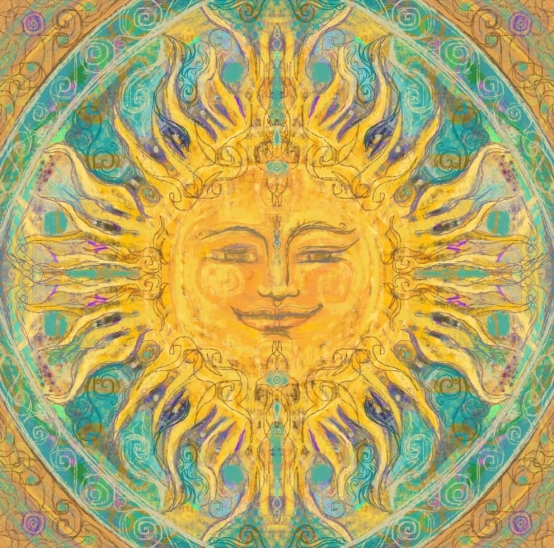 SUN ART / Entryway Living Room, Gallery Wall Decor/ Happiness/ Holistic ...