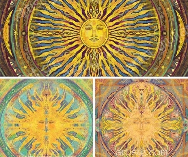 CBS SUN ART/ Collectors Item / Happiness in Home/sun Energy/ Symbol of ...