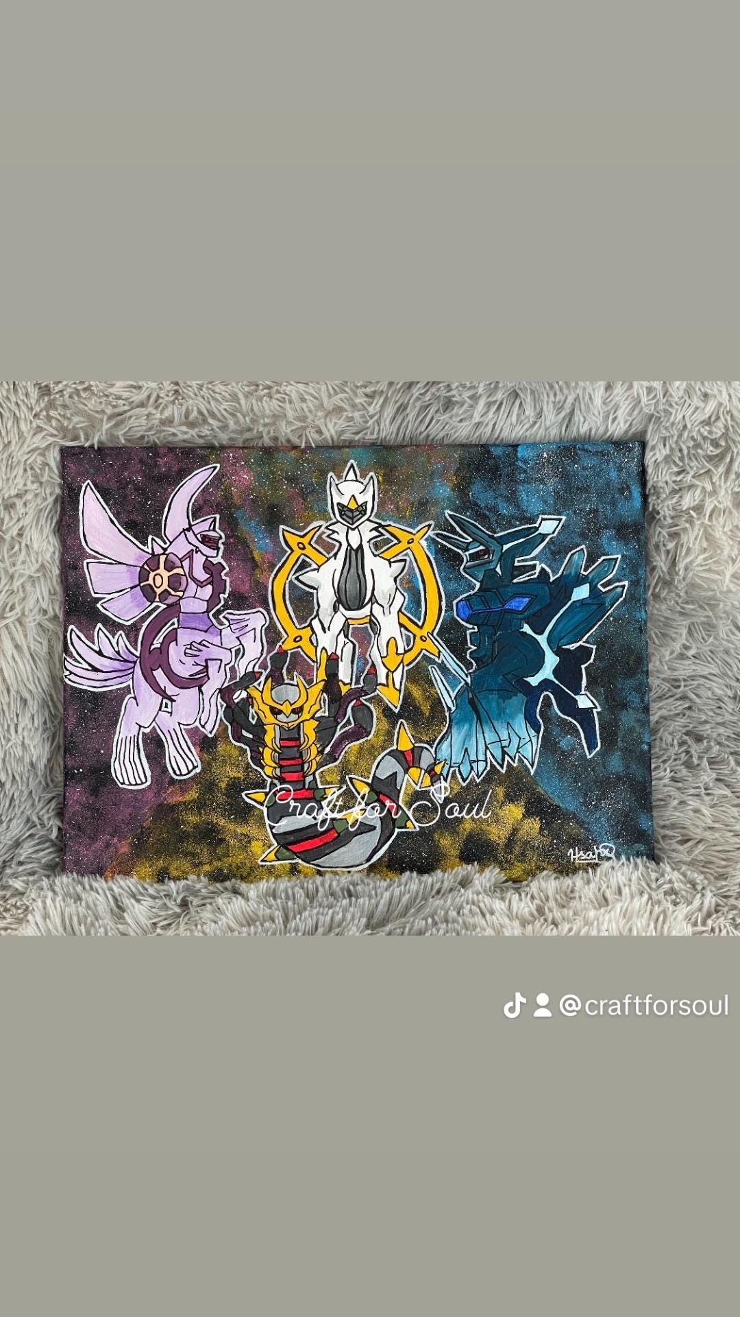 Pokemon Legendary Arceus , Palkia, Dialga and Giratina Painting - Etsy