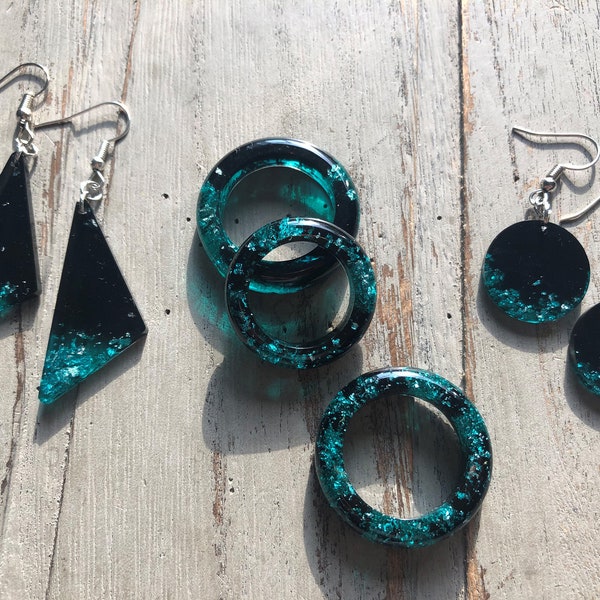 Resin Earrings - Etsy