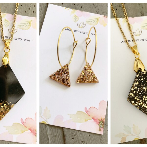 Triangle Glitter - Etsy