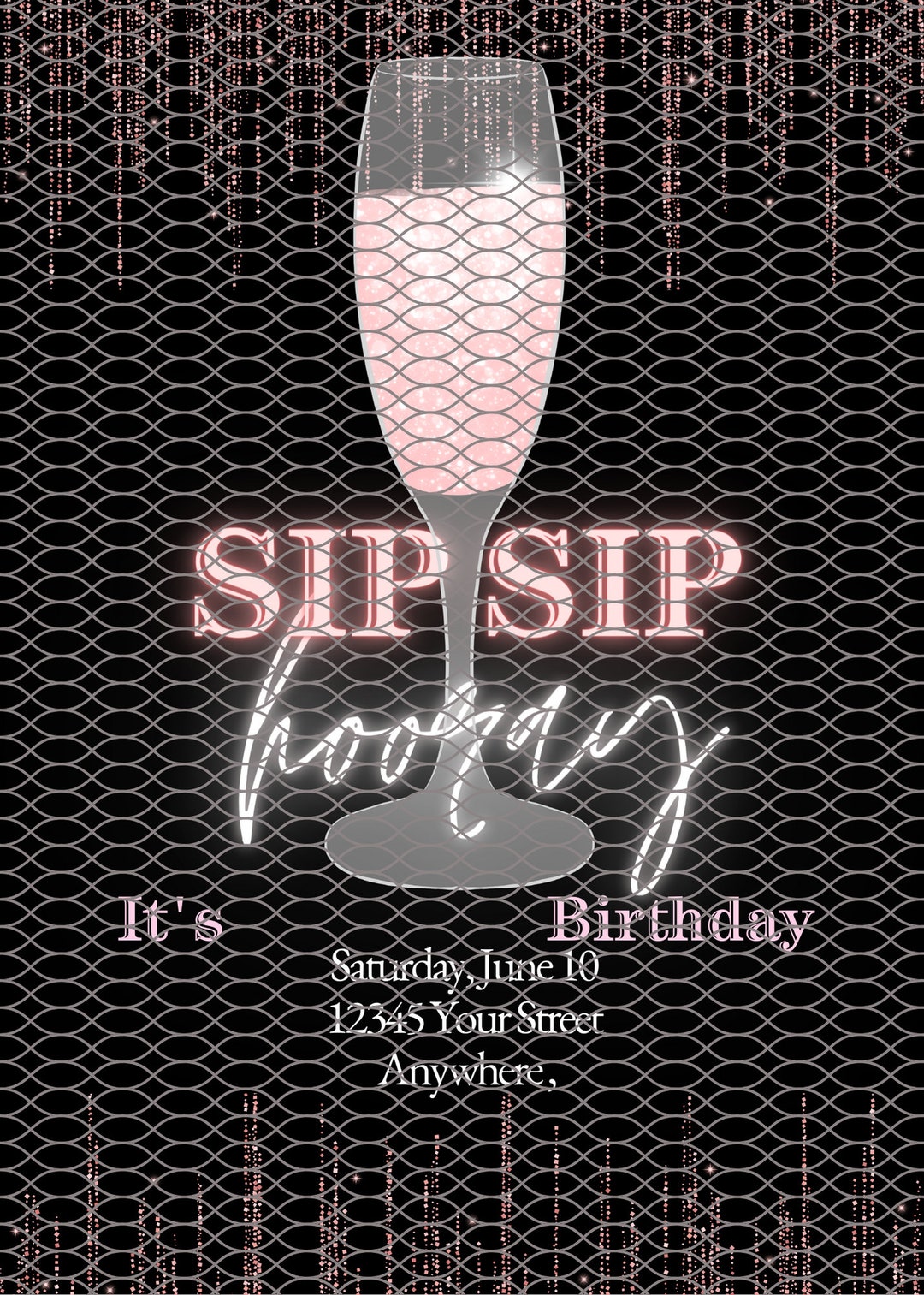 Sip, Sip Hooray Birthday Invitation - Etsy