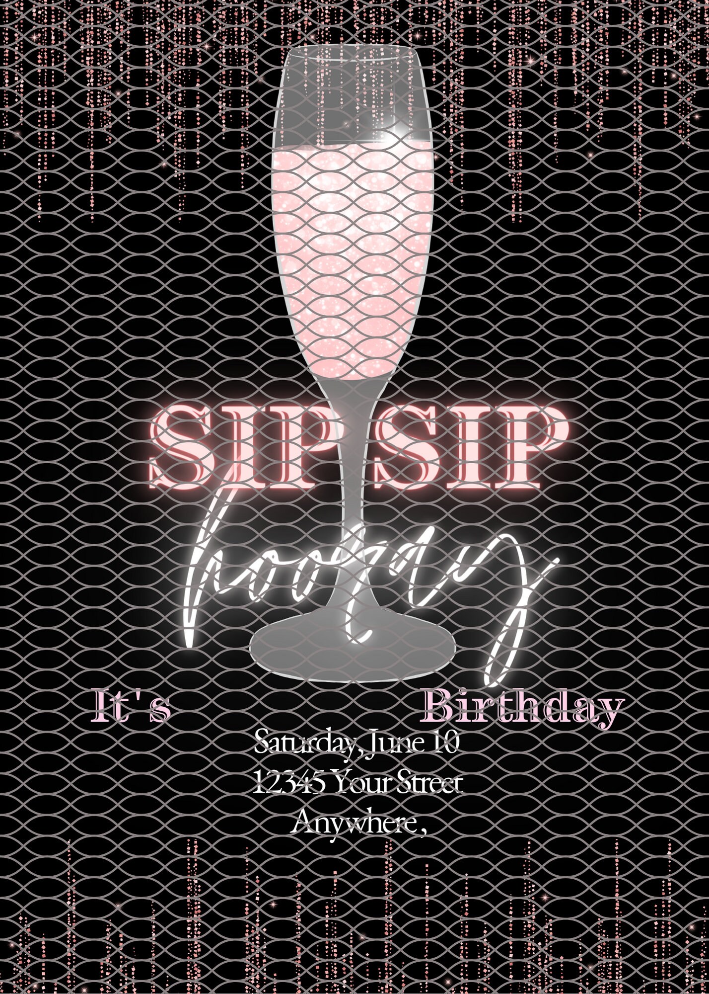 Sip, Sip Hooray Birthday Invitation - Etsy