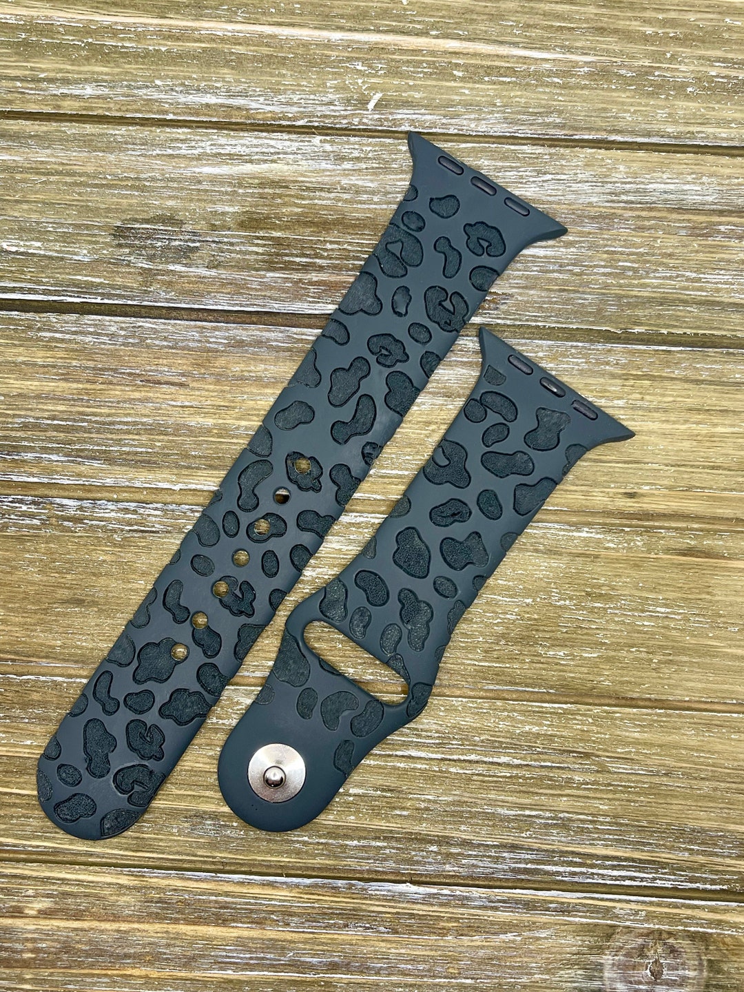 Leopard Print Silicone Apple Watch Band - Etsy